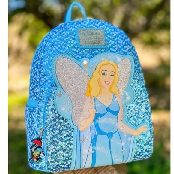 Loungefly | Bags | Disney Loungefly Pinocchios Blue Fairy Light Up Mini ...